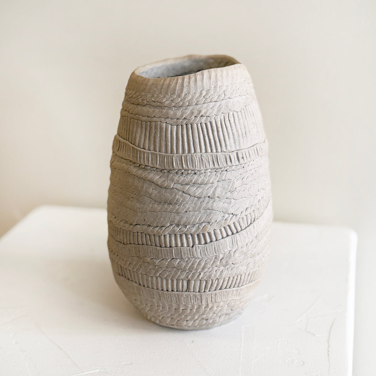 Coiled Vase in Stone – Wilderhouse